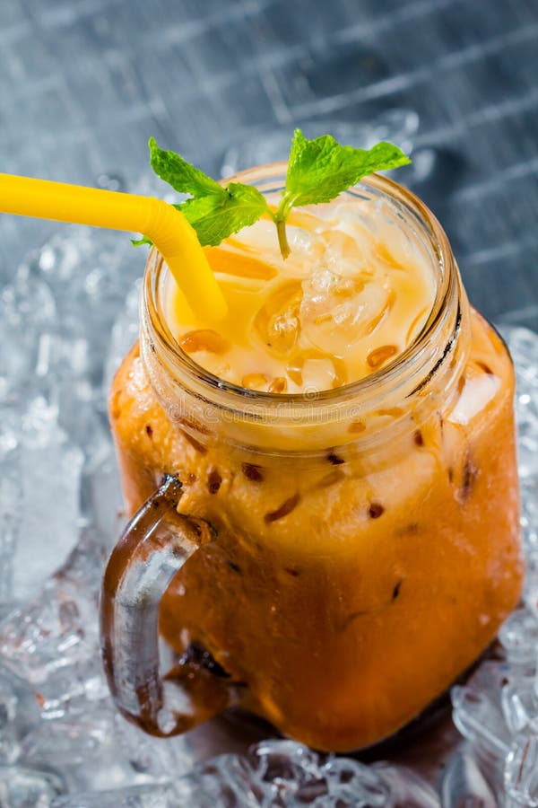 Thai ice tea stock photo. Image of drink, food, cuisine - 60698542