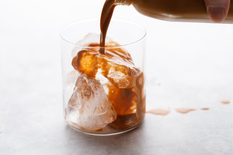 Thai Iced Tea. Cold Drink from Ceylon Black Tea and Milk. Selective ...