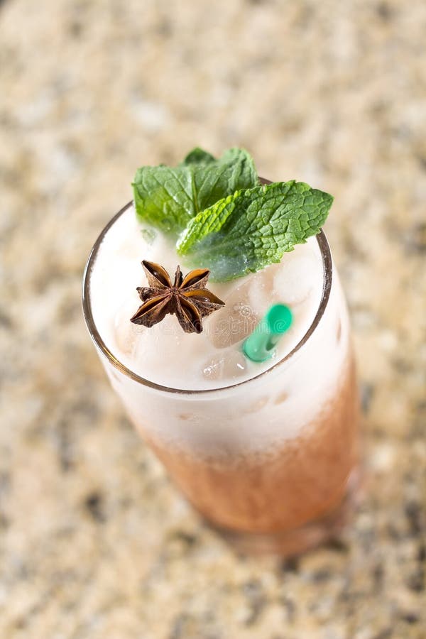 Thai Iced Tea stock image. Image of cultural, appetizing - 49387981