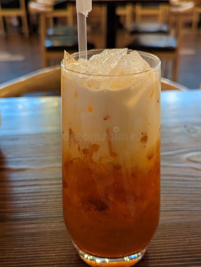 Thai Iced Tea Sweet Refreshing Stock Photo - Image of liqueur, beer ...