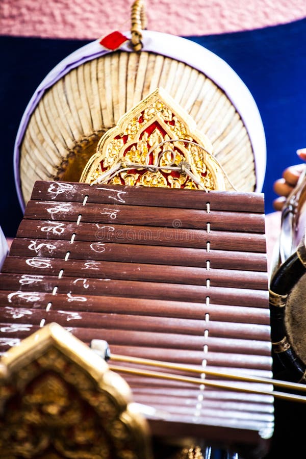 Thai instruments stock image. Image of background, melody - 74356463
