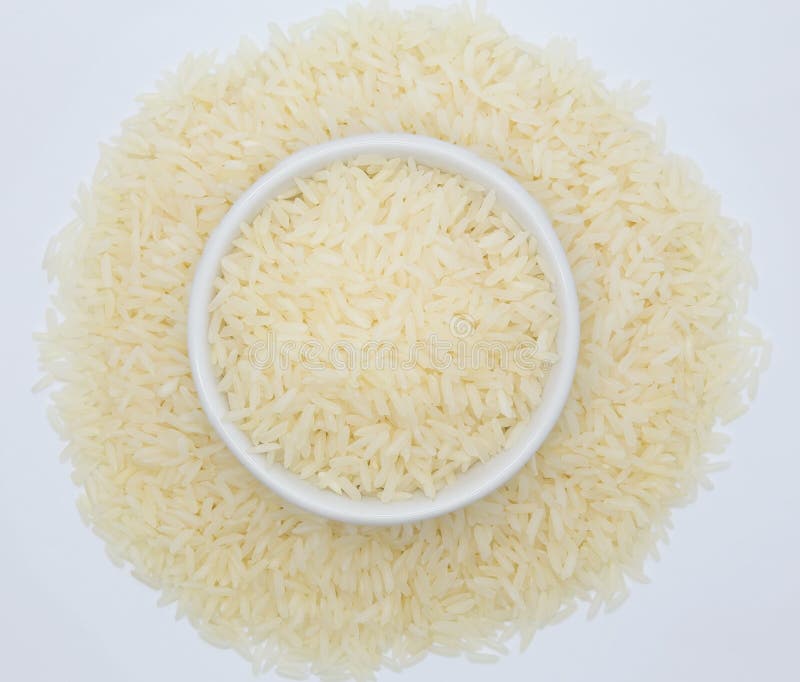 Thai Jasmine Rice on White Background Stock Image - Image of beautiful ...