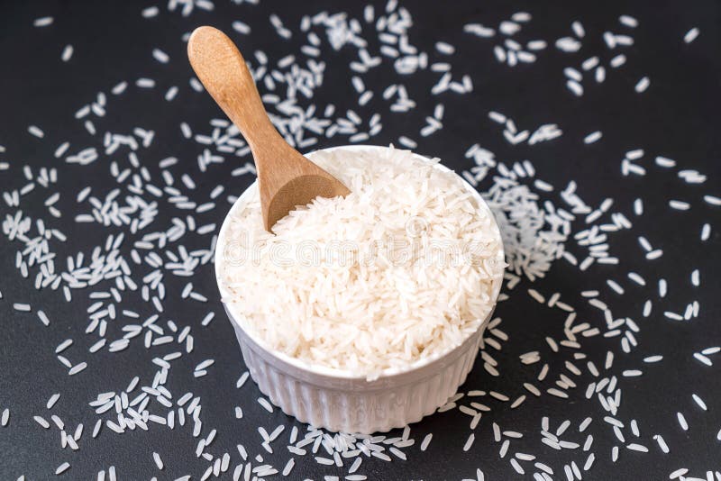 Thai jasmine rice stock image. Image of rice, meal, grain - 149630497
