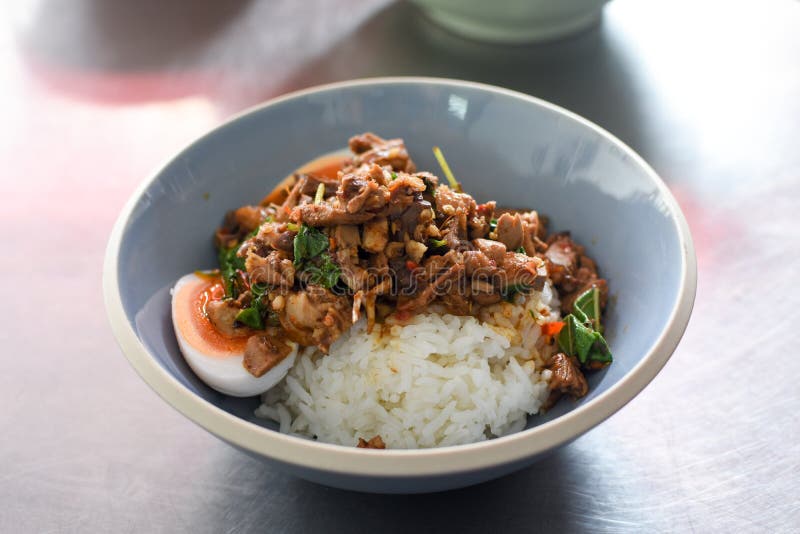 Kaprao Rice stock image. Image of traditional, rice, tasty - 57203061