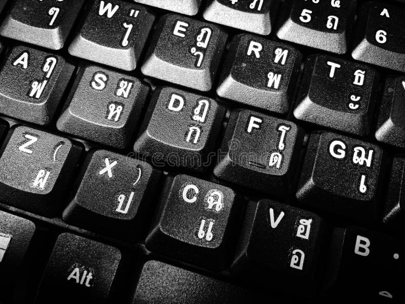 Thai keyboard stock image. Image of work, keyboard, accessorie - 44143451