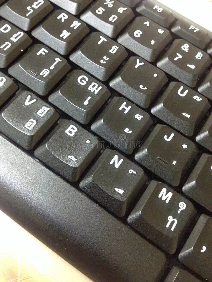 Thai keyboard stock photo. Image of input, electronics - 30250710