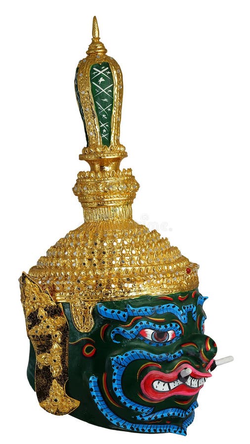 Thai "Khon" Mask "Tossakan" ,"Ravana" King Giants from "Ramakien" Story ...