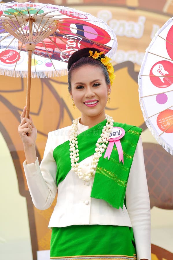 Thai lady editorial photo. Image of lanna, umbrella, travel - 21072746