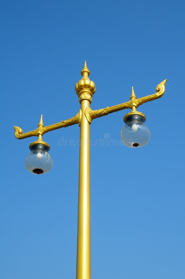 Thai lamp pole stock photo. Image of pillar, classic - 39024314