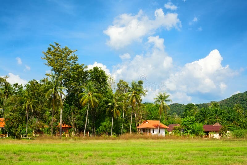Thai Landscape stock image. Image of colorful, bungalow - 23599595