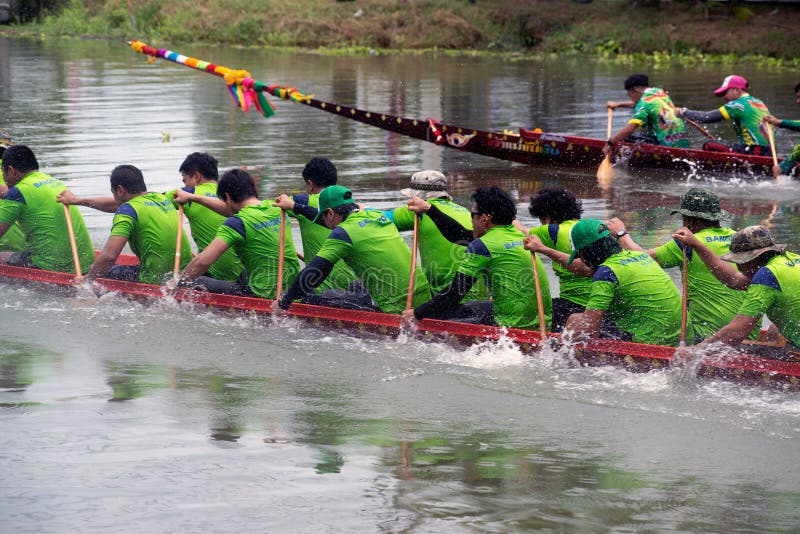 Thai Long Boat Racing Championship. Editorial Stock Photo - Image of ...