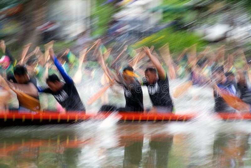Thai Long Boat Racing Championship. Editorial Stock Image - Image of ...