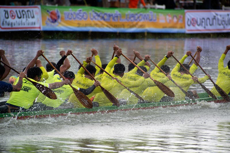 Thai Long Boat Racing Championship. Editorial Photo - Image of long ...