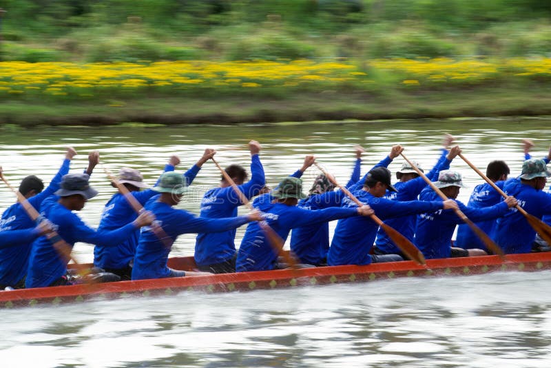 Thai Long Boat Racing Championship. Editorial Image - Image of ...