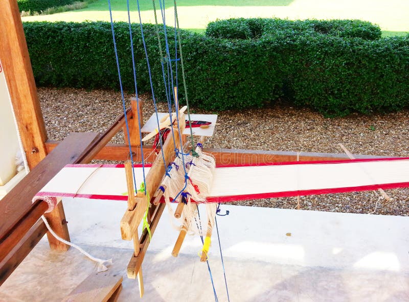 Thai loom handmade stock photo. Image of staple, shuttle - 63479672