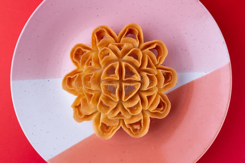 Thai lotus blossom cookie stock photo. Image of close - 204224628