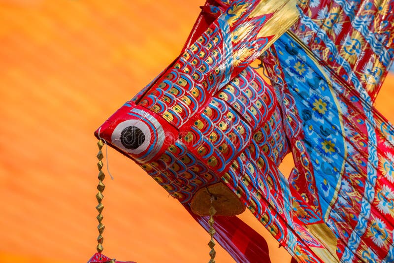 Thai Mobile Fish Made with Palm Leaf Stock Image - Image of traditional ...