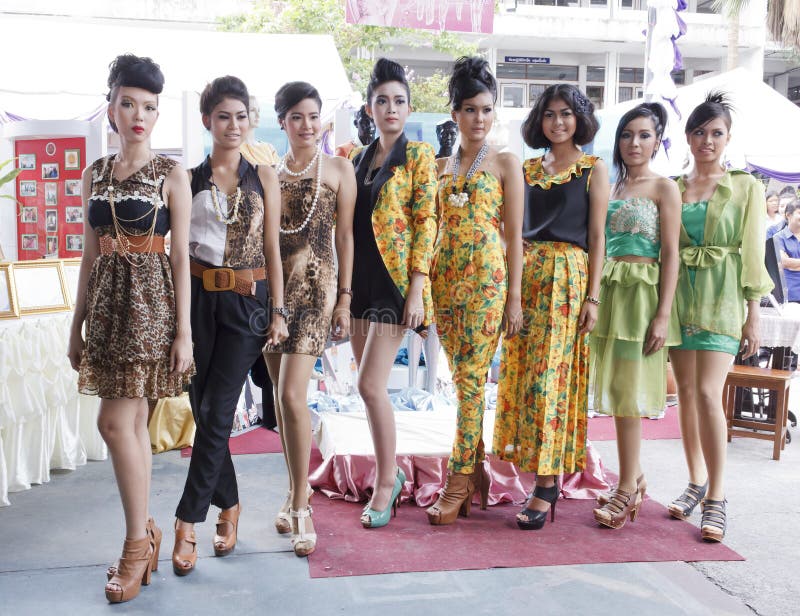 Thai models fashion show editorial stock photo. Image of pretty - 23290613
