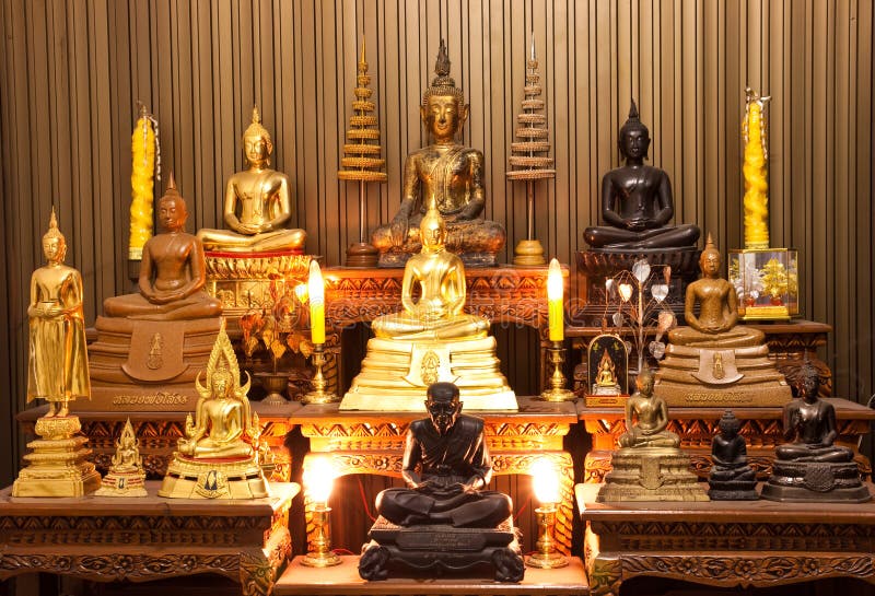 Thai Monk Statue Rack stock image. Image of icon, holy - 13748921