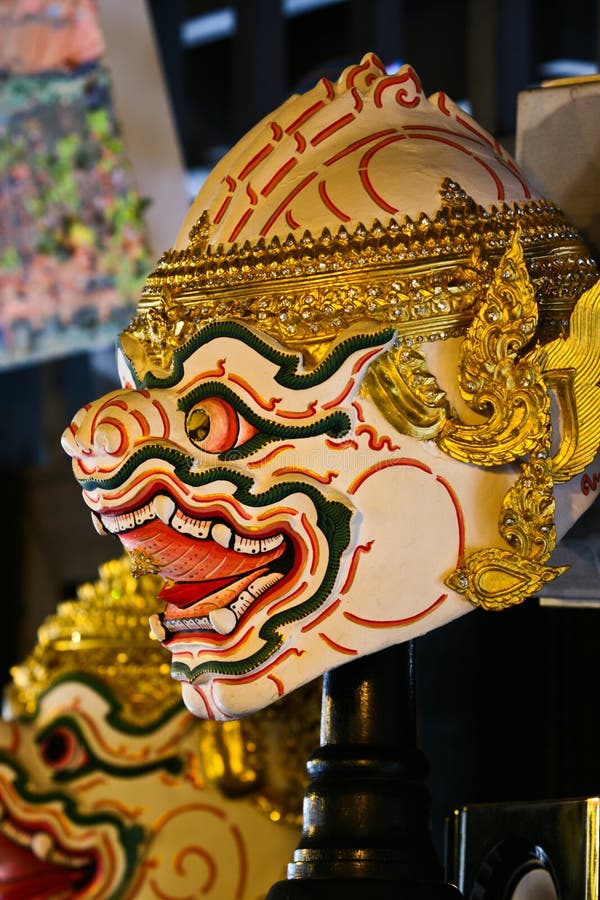 Thai Monkey khon mask stock image. Image of head, cultural - 30367877