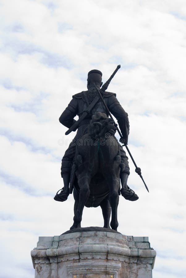 Knight monument stock image. Image of weapon, silhouette - 51210801