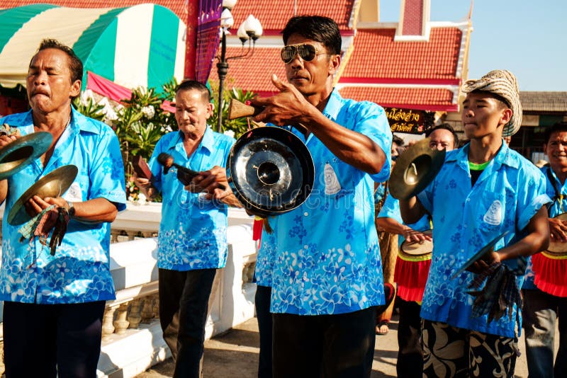 Thai Music Band Playing Song in Temple Editorial Photo - Image of ...
