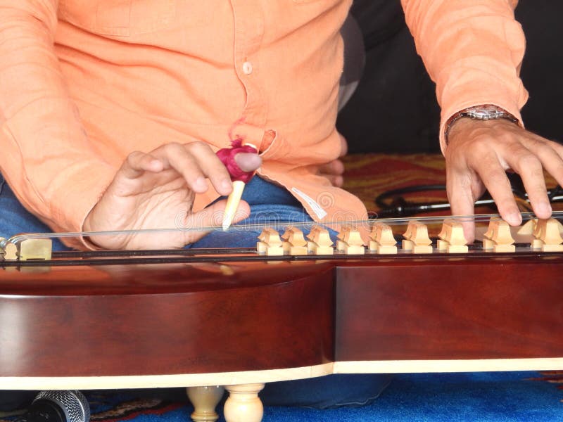 Thai Musician is Playing Thai Stringed Instrument. Stock Photo - Image ...