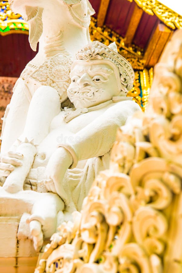 Thai Native Giant Statue in Darabhirom Forest Monastery Stock Image ...