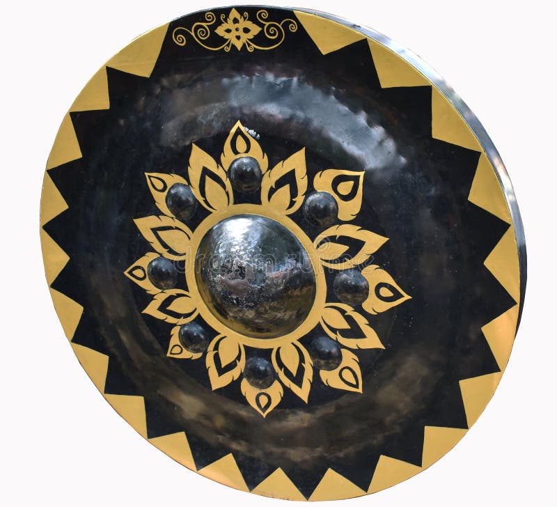 Thai Native Gong. Ancient Gong in Thailand White Background. Stock ...