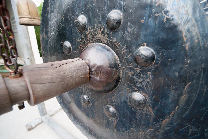 Thai native Gong stock image. Image of circle, loud, goldgolden - 86060803