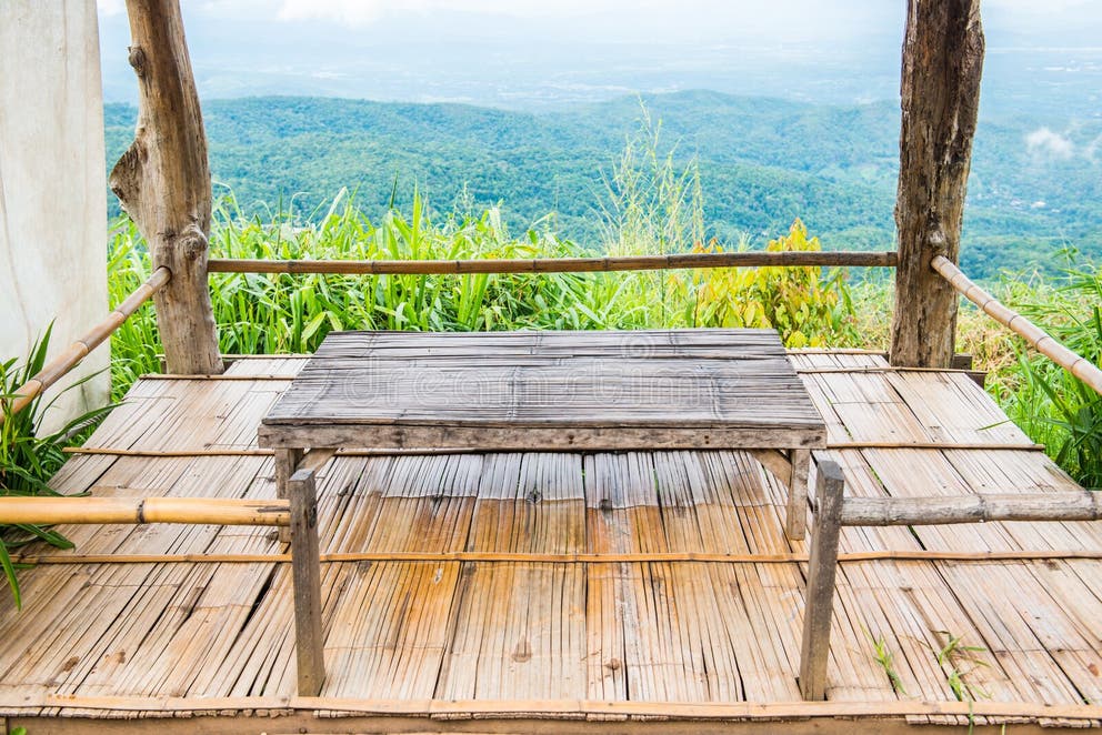 Thai Native Table with Natural View Stock Image - Image of hill, high ...