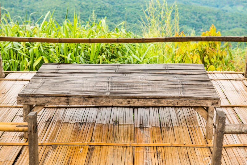 Thai Native Table with Natural View Stock Photo - Image of table ...