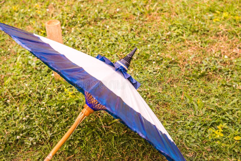 Thai Native Umbrella on Ground Stock Image - Image of paint, province ...