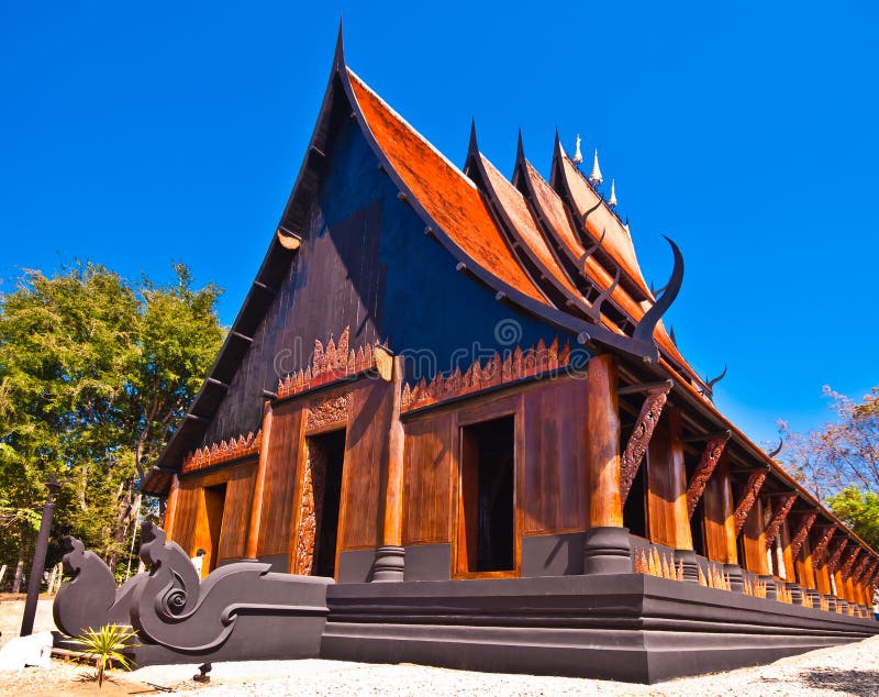 Thai Northern Style Wooden House Stock Photo - Image of wood, building ...