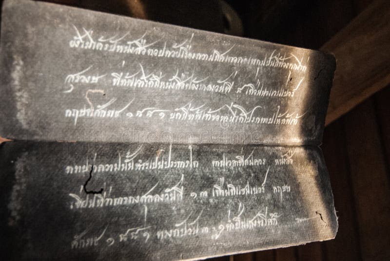 Thai Old Book Native Culture Stock Image - Image of book, alphabet ...