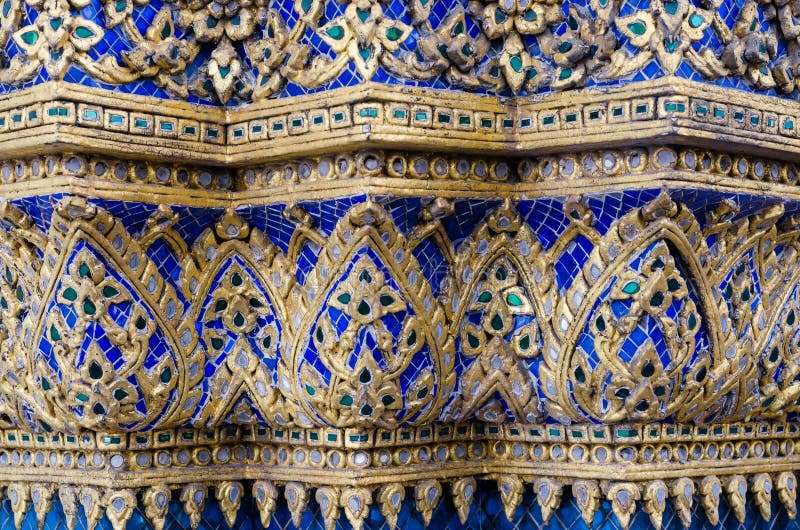 Floral Ceramic Decorate in Thai Style Stock Photo - Image of buddhist ...