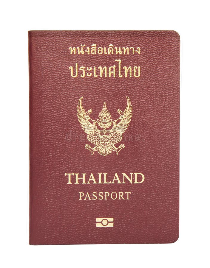 Thai Passport Front Side and Back Side Isolated on White Stock Photo ...