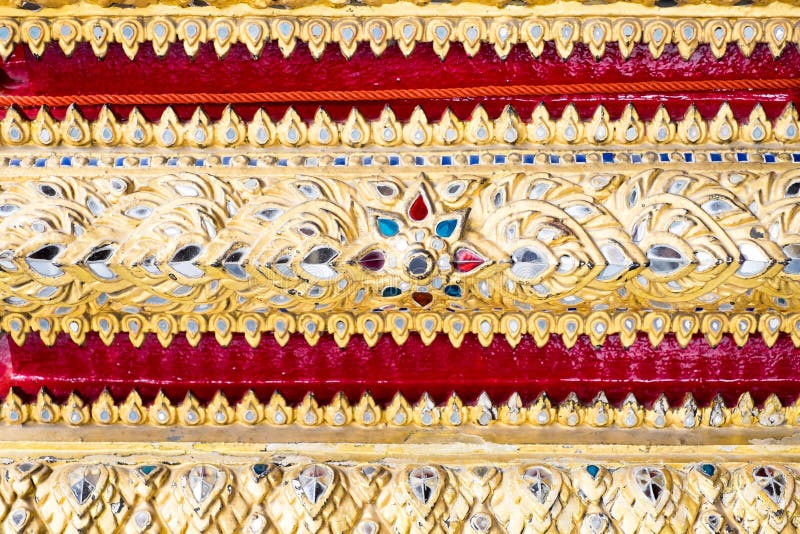 Thai Pattern Art Wall ,texture Background Stock Image - Image of ...