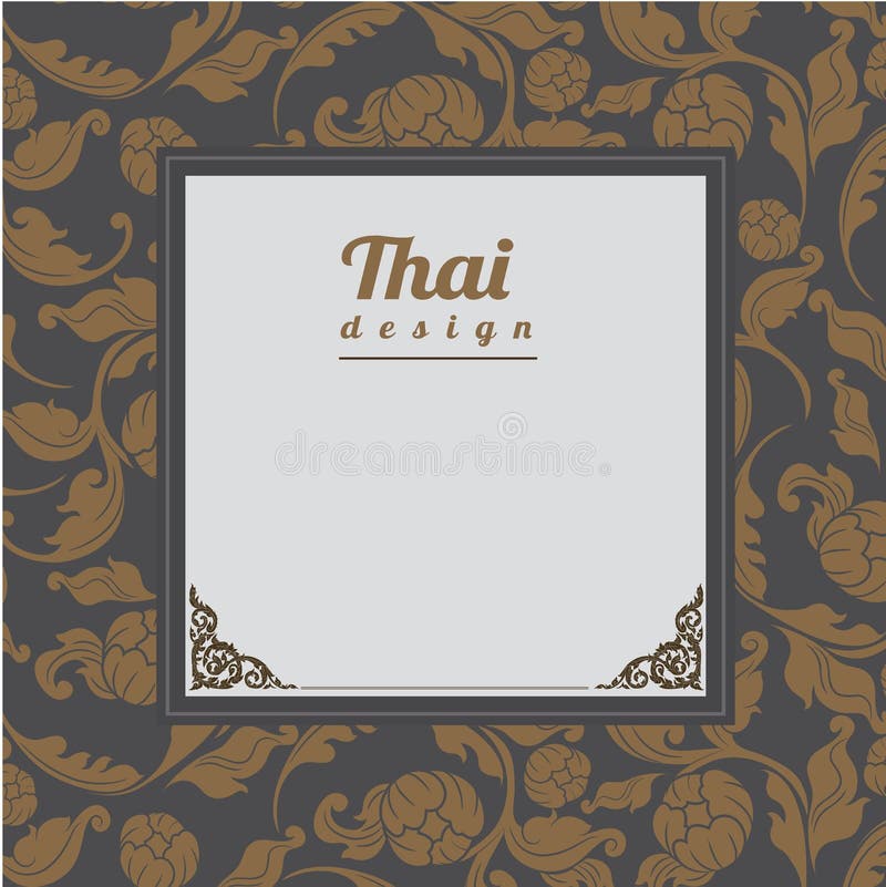 Thai Pattern, Background stock vector. Illustration of card - 64554397
