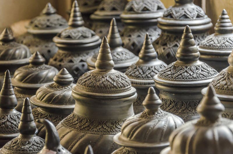 Thai pattern clay stock photo. Image of background, handicraft - 49384548