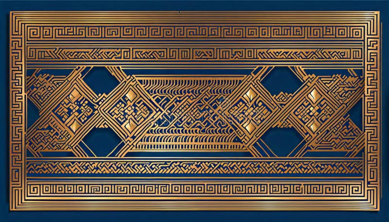 Thai Pattern Gold Color Interwoven Pattern Stock Photo - Image of ...