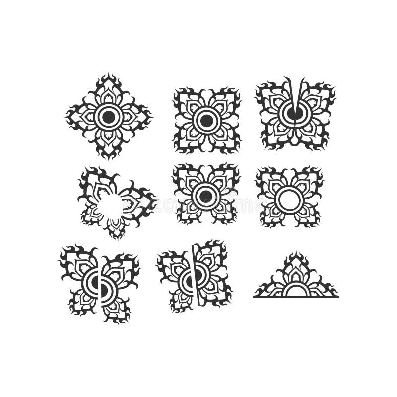 Thai Pattern Thailand Tattoos Free Vector Illustration Stock ...