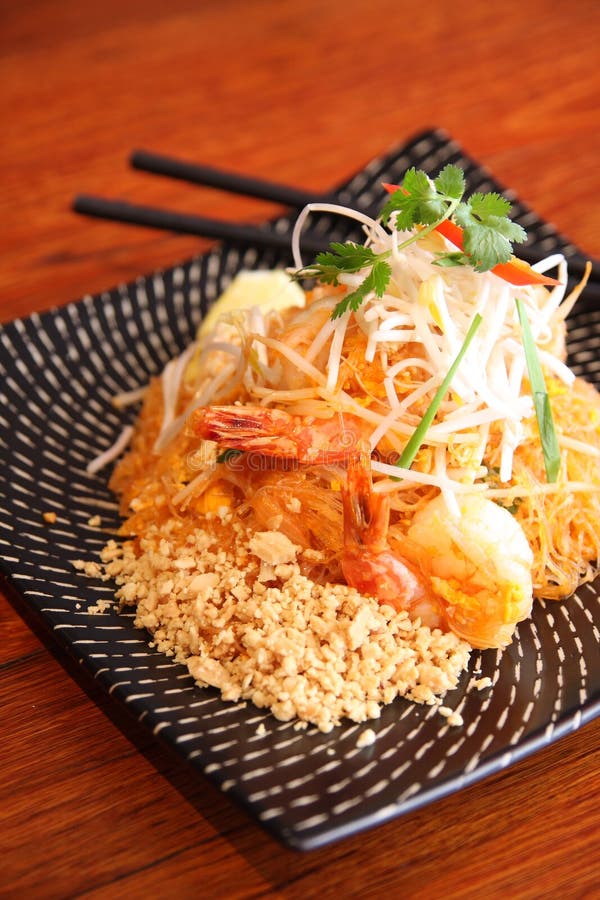 Pad Thai, Thai Signature Dish. Stock Image - Image of delicious ...