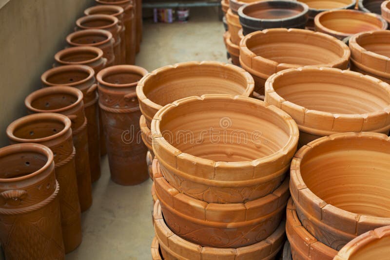 Thai Pottery Container Style. Stock Image - Image of recipe, hobby ...