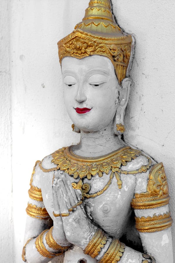 Thai Prayer Statue stock photo. Image of east, stone - 38740348