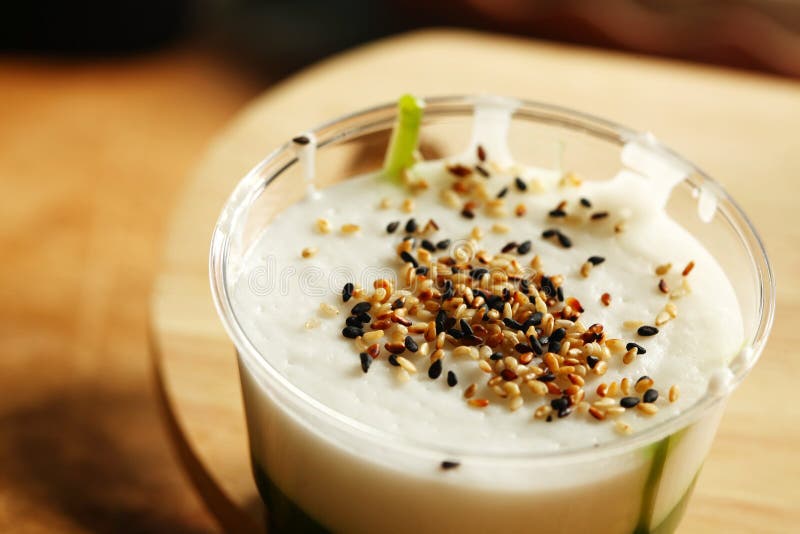 Thai pudding scene. stock photo. Image of cuisine, cook - 122365140