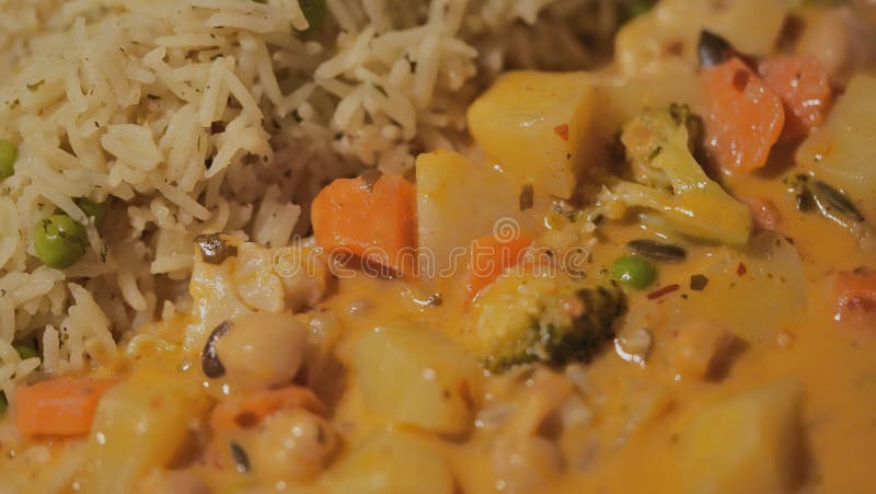 Thai red curry and rice stock photo. Image of delicious - 275095454