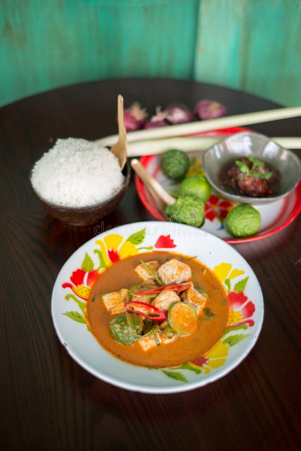 Thai red curry. stock photo. Image of curry, sauce, asian - 54287136