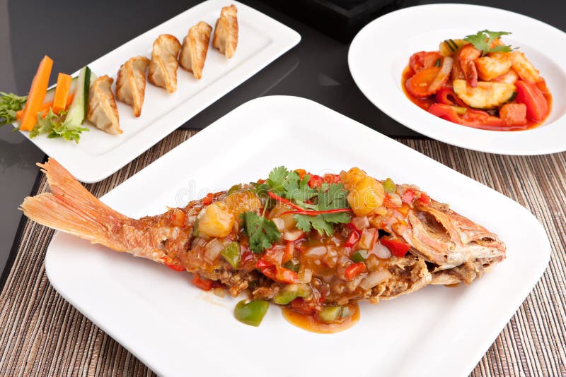 Red Snapper Dinner stock photo. Image of dish, filet, snapper - 2135086