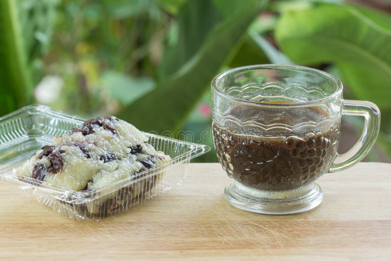 Thai Rice Cakes Bundle and Ceffee Stock Photo - Image of delicious ...